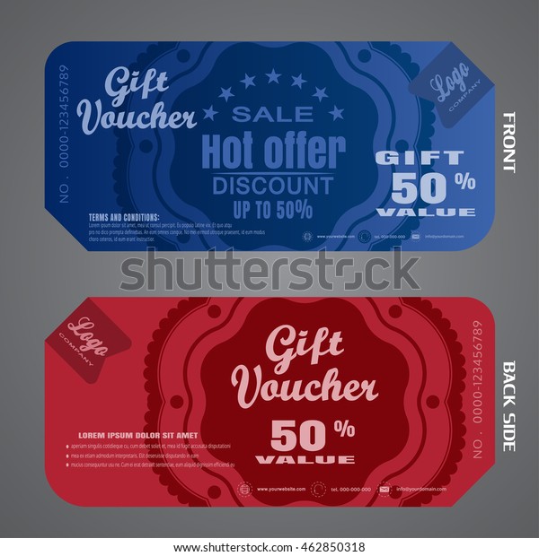 Blank Gift Voucher Vector Illustration Increase Stock Vector (Royalty ...