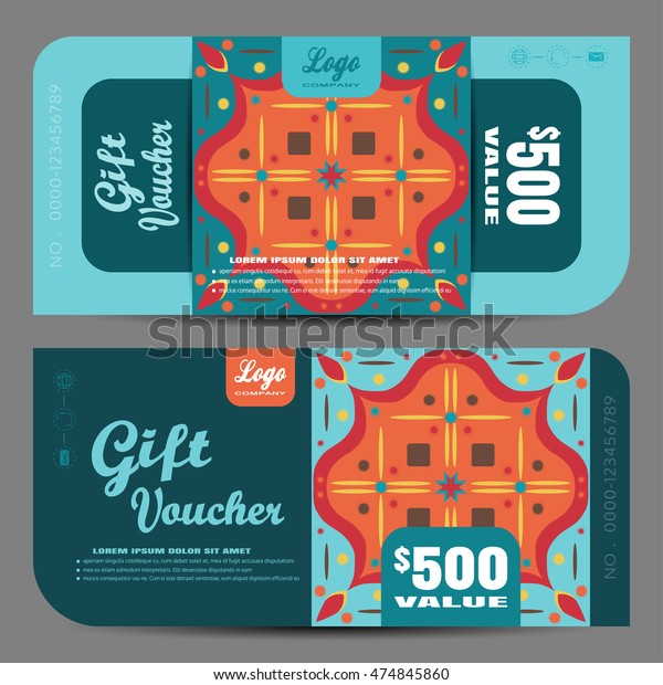 Blank Gift Voucher Vector Illustration On Stock Vector (Royalty Free ...