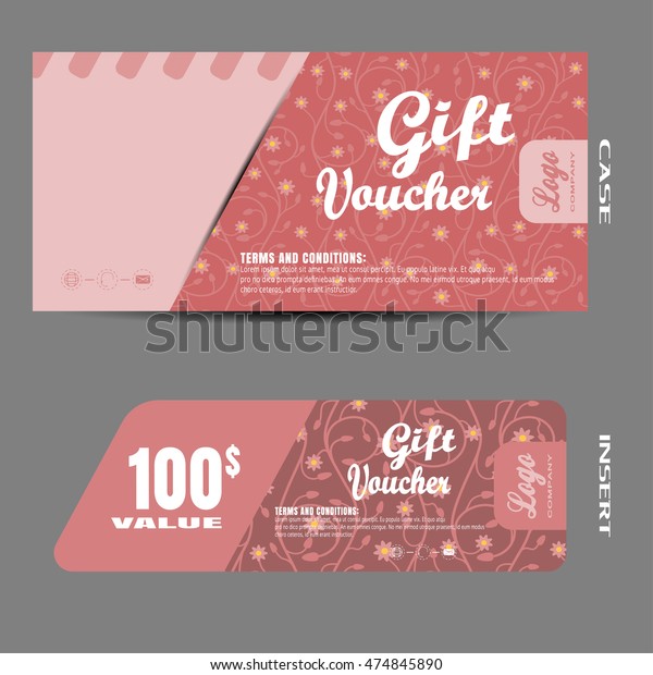 Blank Gift Voucher Vector Illustration Increase Stock Vector (Royalty ...