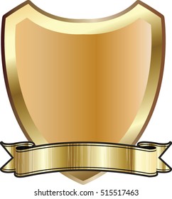 Gold Plaque Isolated On White Vector: เวกเตอร์สต็อก (ปลอดค่าลิขสิทธิ์ ...