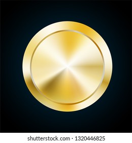 Blank Gold Token Vector Illustration: vector de stock (libre de ...