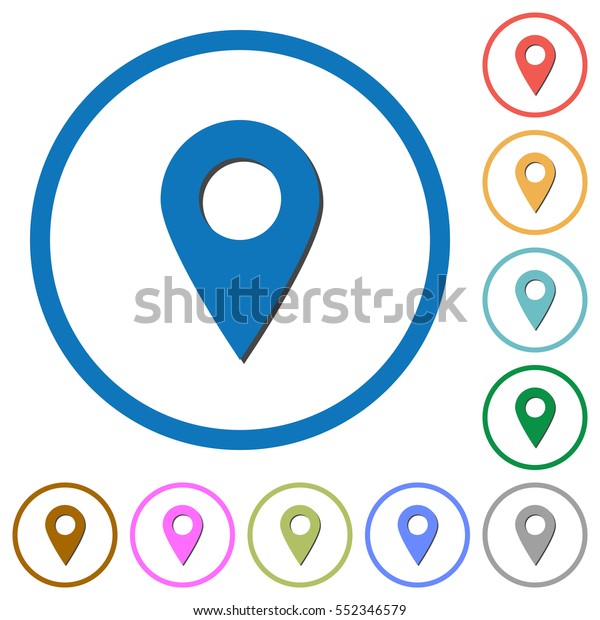 Blank Gps Map Location Pin Flat Stock Vector (Royalty Free) 552346579 ...