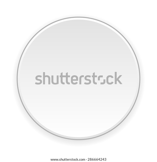 Blank Gray Button On White Vector: vector de stock (libre de regalías ...