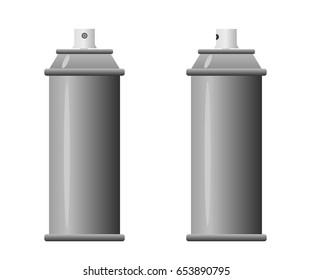 Blank Gray Spray Can Isolated On Stock Vector (Royalty Free) 653890795 ...