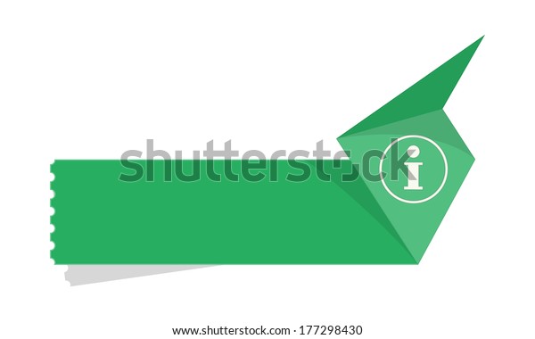 Blank Green Label Info Icon Info Stock Vector (Royalty Free) 177298430