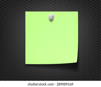 Blank Green Note On Gray Background Stock Vector (Royalty Free ...
