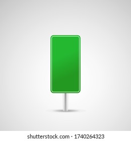 Road Sign Vector Rectangular Information Road Stock Vector (Royalty ...