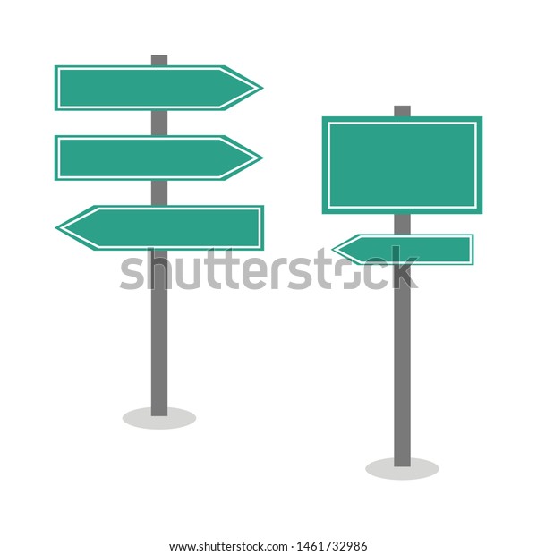 Blank Green Traffic Signs Set Add Stock Vector (Royalty Free) 1461732986