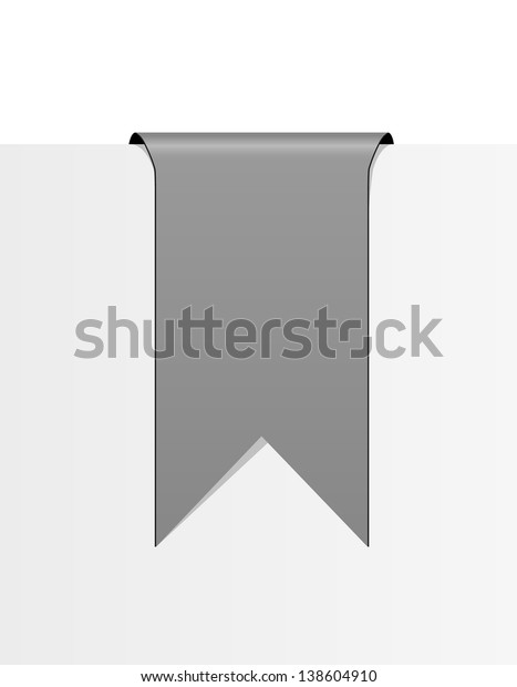 Blank Grey Label Shape Ribbon Grey Stock Vector (Royalty Free ...