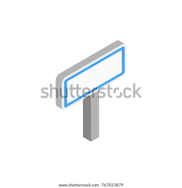 Blank Guide Service Road Sign Icon Stock Vector (Royalty Free ...