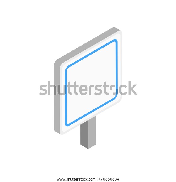 Blank Guide Service Road Sign Icon Stock Vector (Royalty Free ...