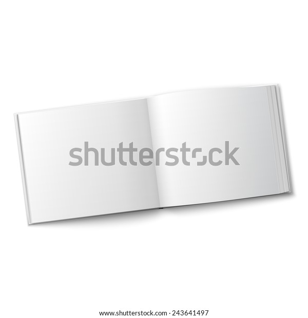 Blank Hardcover Album Template Opened On Stock Vector (Royalty Free ...