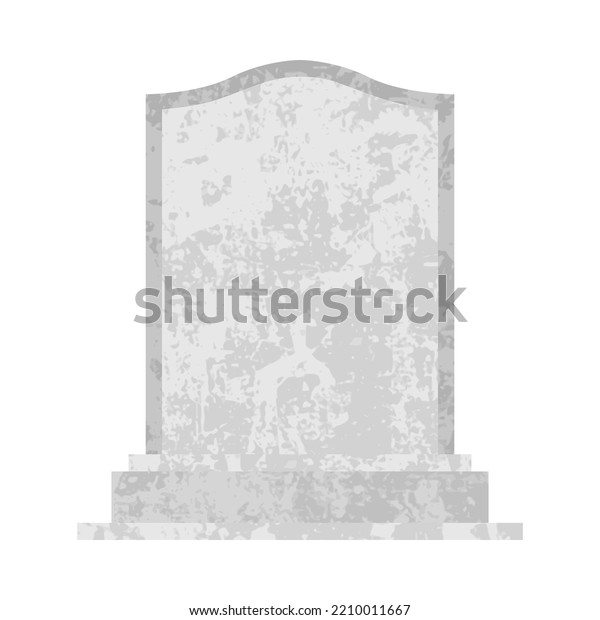 Blank Headstone Cemetery Blank Grave Stone Stock Vector (Royalty Free ...