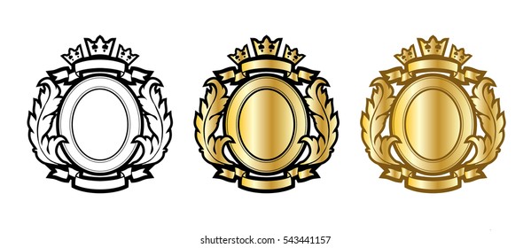 Blank Heraldry Set Stock Vector (Royalty Free) 543441157 | Shutterstock
