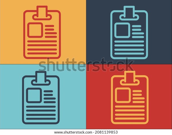 Blank Id Card Logo Template Simple: เวกเตอร์สต็อก (ปลอดค่าลิขสิทธิ์ ...