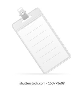 Blank Id Identification Card Badge Isolated Stock Vector (Royalty Free ...