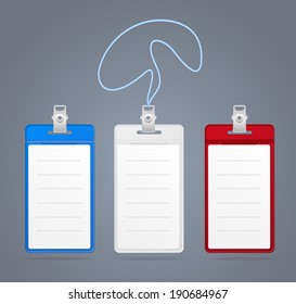 Blank Id Identification Card Badge Colour Stock Vector (Royalty Free ...