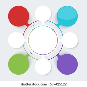 Blank Infographic Diagram Template Design Simple Stock Vector (Royalty ...
