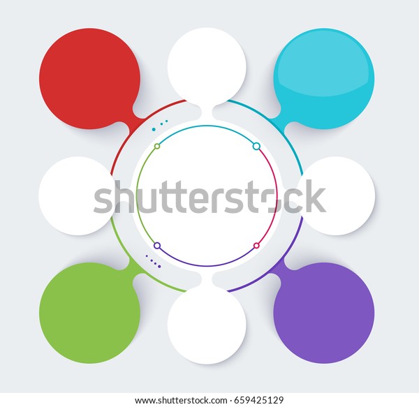Blank Infographic Diagram Template Design Simple Stock Vector (Royalty ...