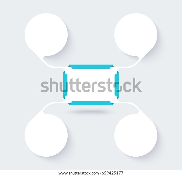Blank Infographic Diagram Template Design Simple Stock Vector (Royalty ...