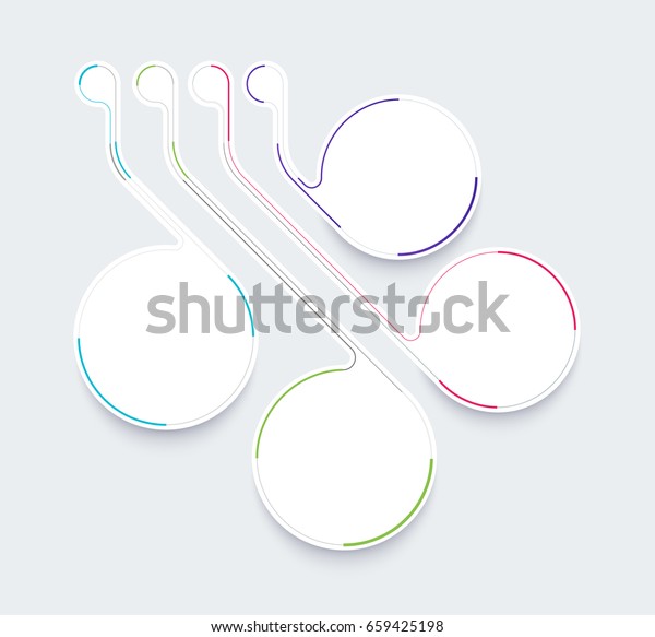 Blank Infographic Diagram Template Design Simple Stock Vector (Royalty ...