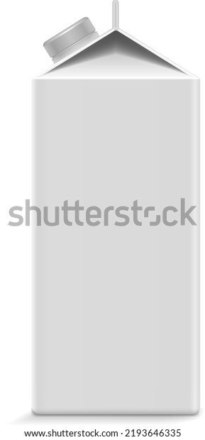 Blank Juice Container Mockup Realistic White Stock Vector (Royalty Free ...