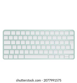 Blank Key Wireless Keyboard Vector Illustration Stock Vector (Royalty ...