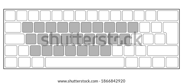 Blank Keyboard Isolated On White Stock Vector (Royalty Free) 1866842920 ...