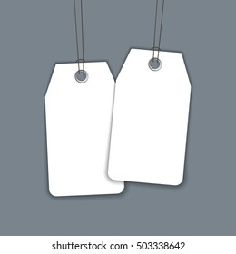 Blank Label Tag Isolation On Dark Stock Vector (Royalty Free) 503338642