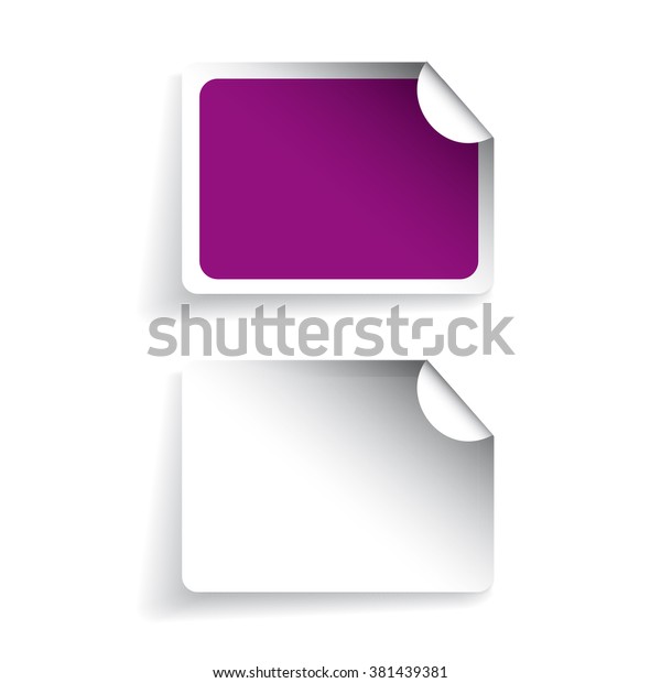 Blank Labels Stickers Vector Stock Vector (Royalty Free) 381439381 ...