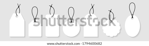 Blank Labels Template Price Tags Set Stock Vector (Royalty Free ...