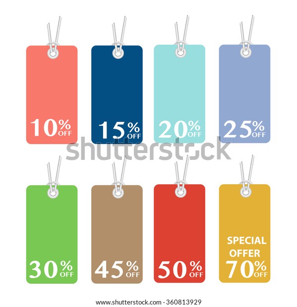 Blank Labels Template Price Tags Set Stock Vector (Royalty Free ...