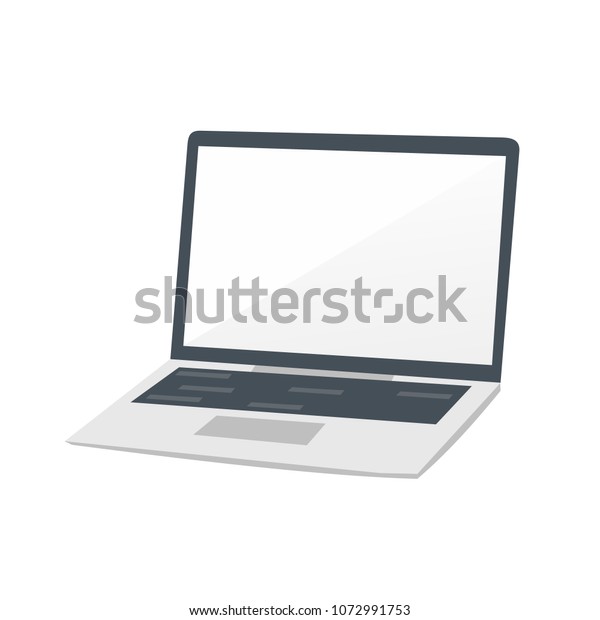 Blank Laptop Vector Illustration Laptop Mockup: เวกเตอร์สต็อก (ปลอดค่า ...