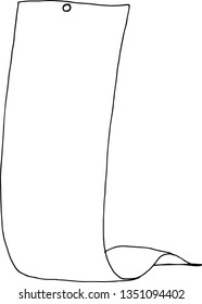 Blank Long Paper Icon Vector Sketch 스톡 벡터(로열티 프리) 1351094402 | Shutterstock