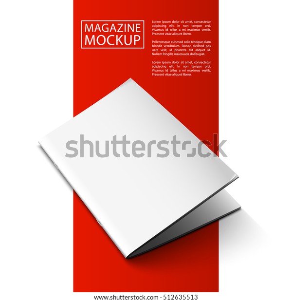 Blank Magazine Mockup Template Closed Magazine Stock Vector (Royalty ...