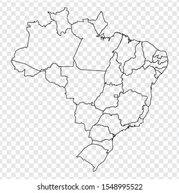 Blank Map Brazil High Quality Map Stock Vector (Royalty Free ...