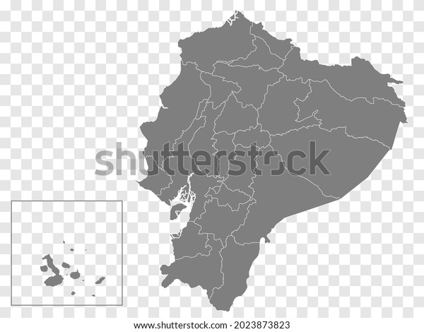 Blank Map Ecuador Regions Ecuadormap High Stock Vector (Royalty Free ...