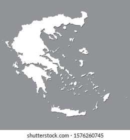Blank Map Greece High Quality Map Stock Vector (Royalty Free ...