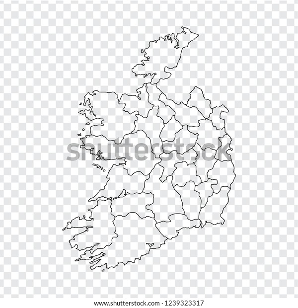Blank Map Ireland High Quality Map Stock Vector (Royalty Free ...