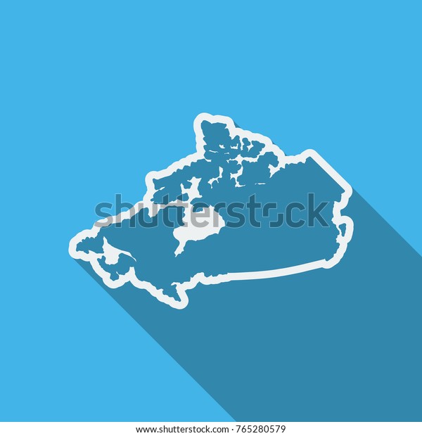 Blank Map Isolated On Background Stock Vector (Royalty Free) 765280579 ...