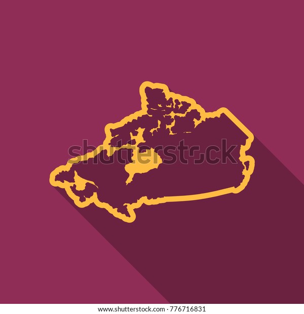 Blank Map Isolated On Background Stock Vector (Royalty Free) 776716831 ...