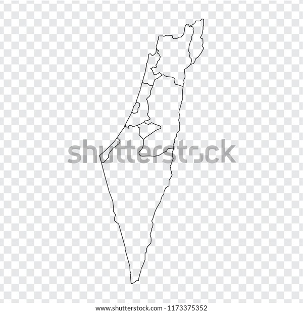 Blank Map Israel High Quality Map Stock Vector (Royalty Free) 1173375352