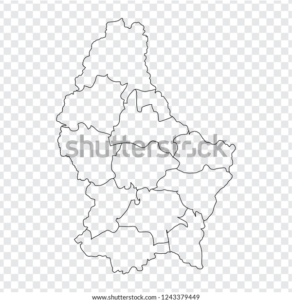 Blank Map Luxembourg High Quality Map Stock Vector (Royalty Free ...