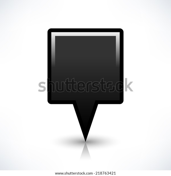 Blank Map Pin Location Sign Rounded Stock Vector (Royalty Free ...
