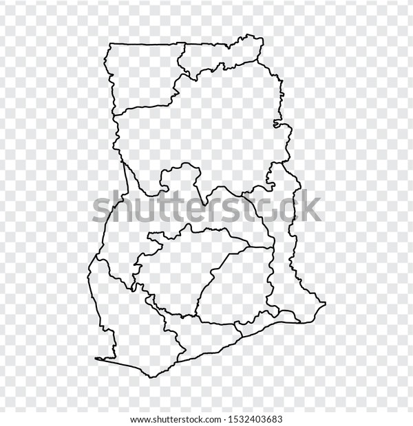 Blank Map Republic Ghana High Quality Stock Vector (Royalty Free ...