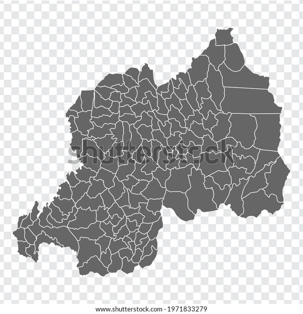 Blank Map Rwanda Districts Rwanda Map: стоковая векторная графика (без ...
