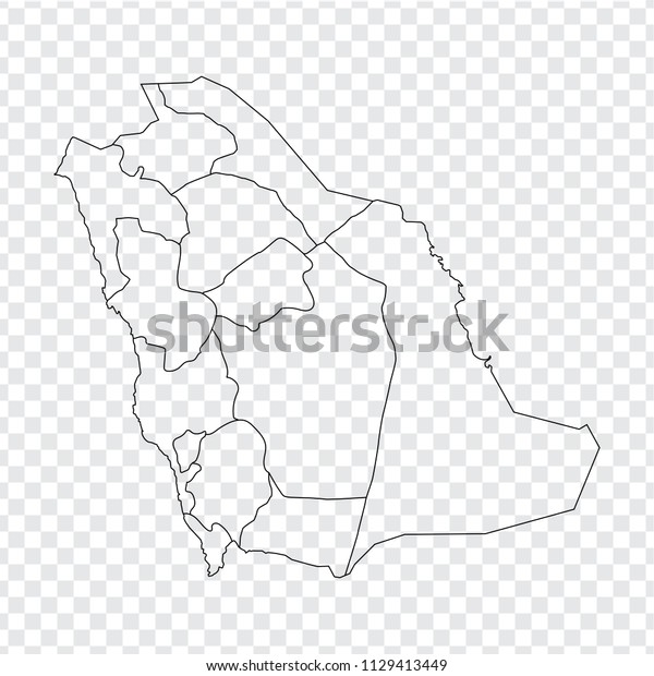 Blank Map Saudi Arabia High Quality Stock Vector (Royalty Free ...