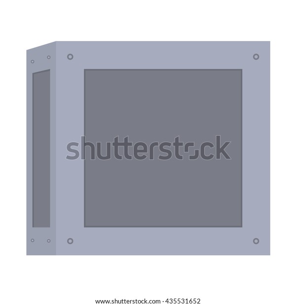 Blank Metal Box Template Isolated Over Stock Vector (Royalty Free ...