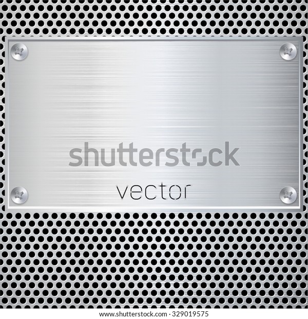 Blank Metal Plate Vector Illustration Stock Vector (Royalty Free ...