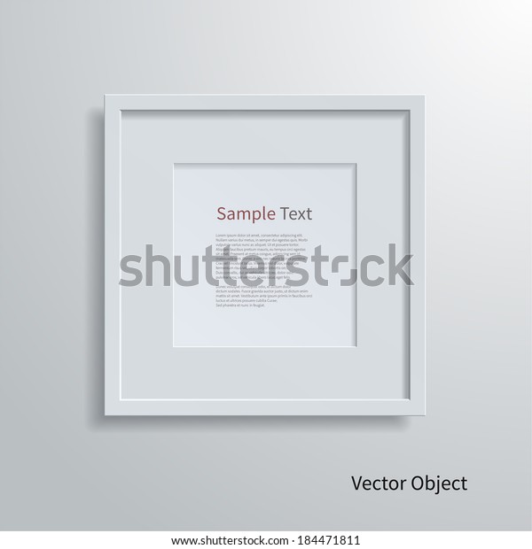 Blank Modern Square Frame On White Stock Vector (Royalty Free ...